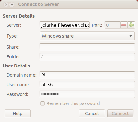How to access jclarke-fileserver.ch.cam.ac.uk | Computing